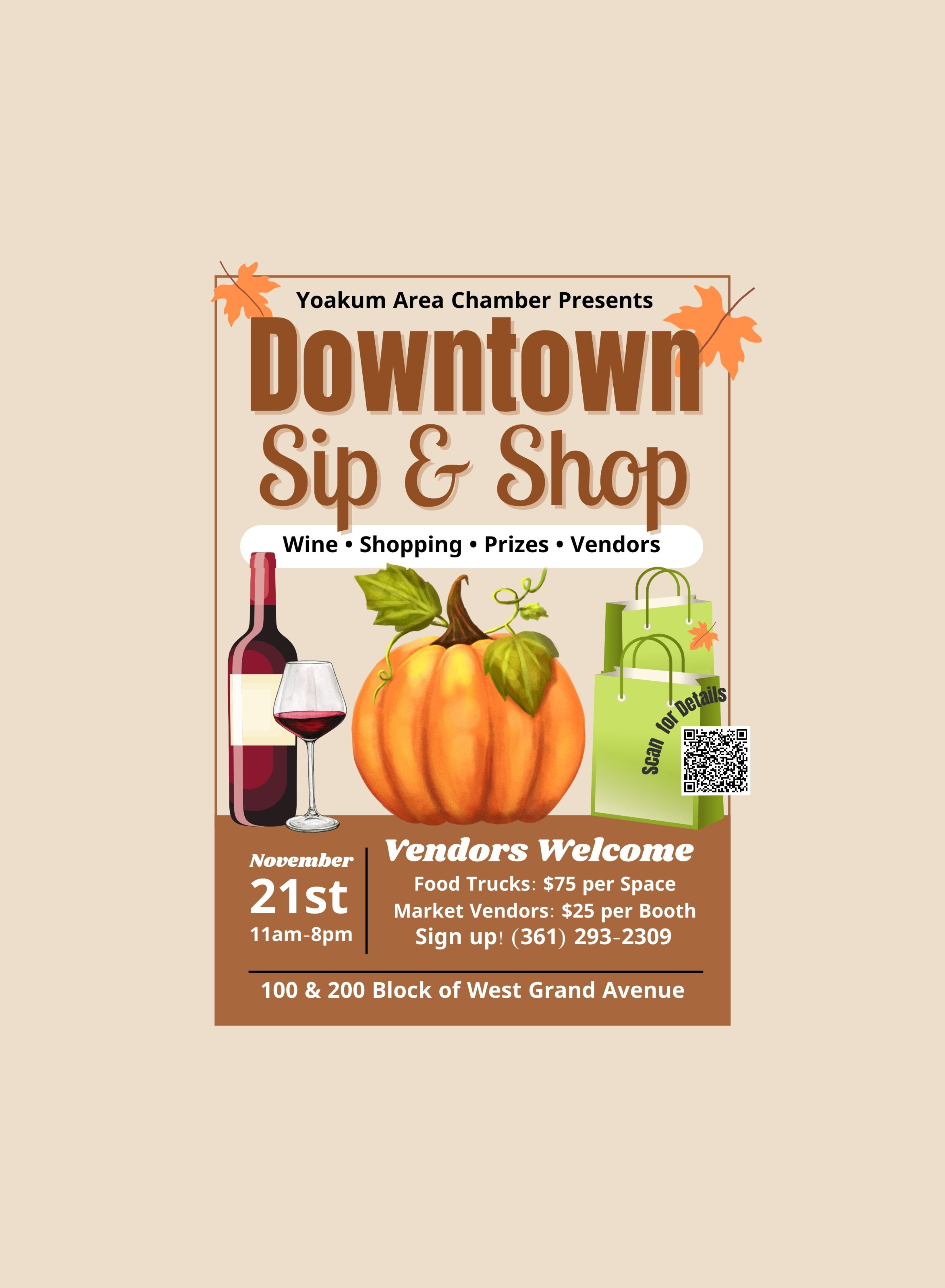 Sip n Shop | Yoakum Area Chamber of Commerce